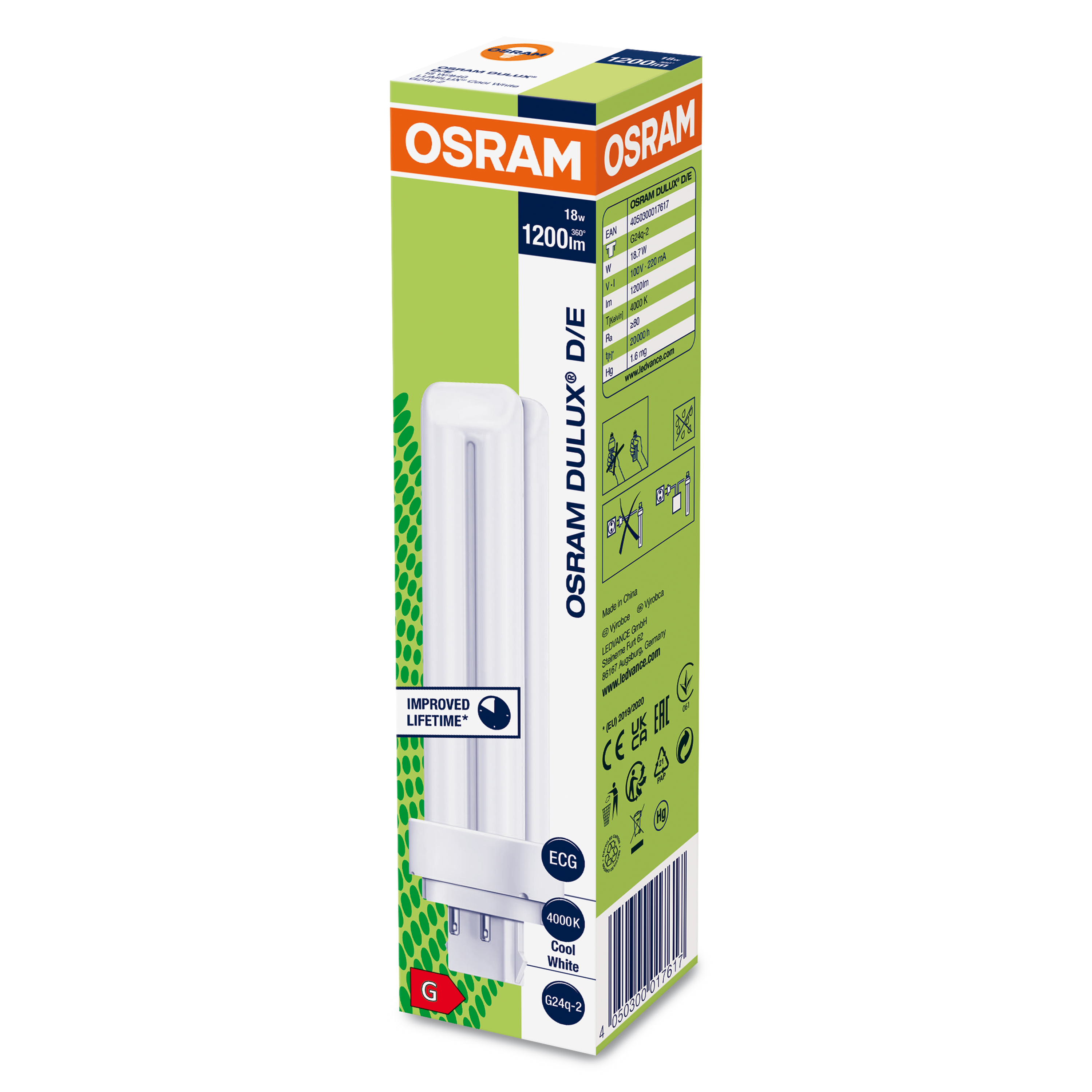 DULUX D/E 18 W/840 | OSRAM DULUX® D/E | LEDVANCE